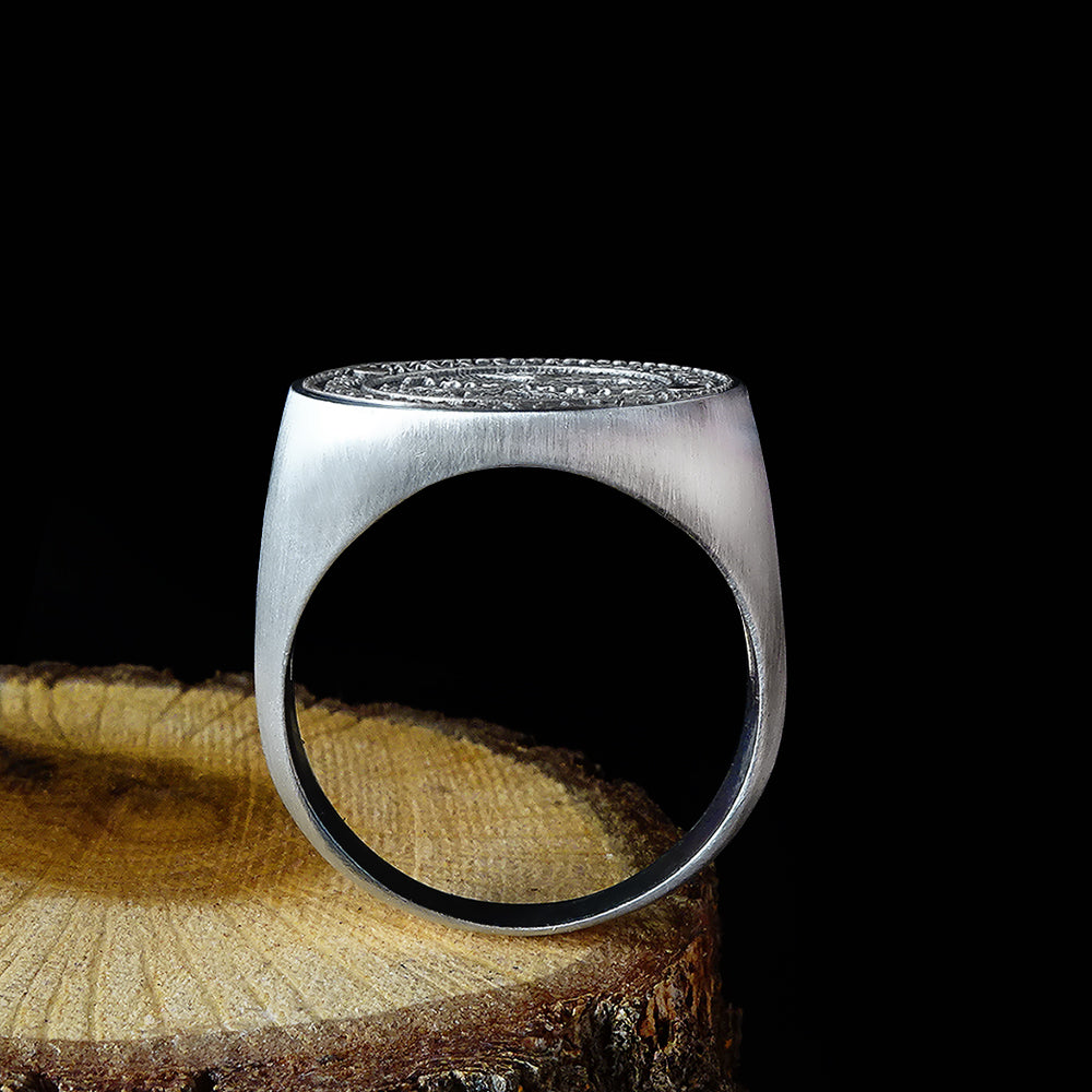 925 Silver Engraved Stoic Ring | Engraved Stoic Ring | Memento Mori ...