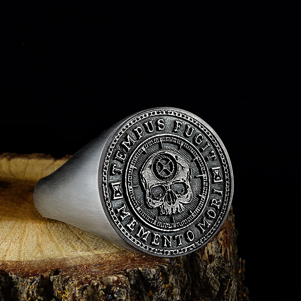 925 Silver Engraved Stoic Ring | Engraved Stoic Ring | Memento Mori ...